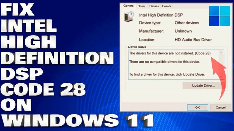 How To Fix Intel High Definition DSP Code 28 on Windows 11/10 - Yandex ...