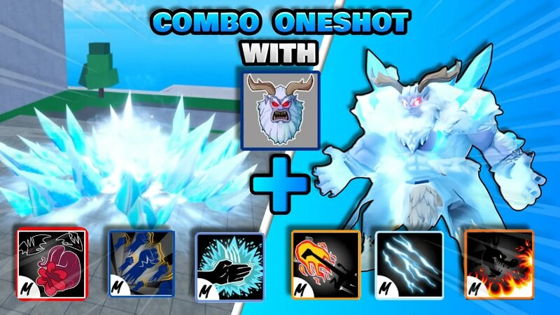 Yeti Combo Oneshot With All Melee | Blox Fruits Chrismas Update ...