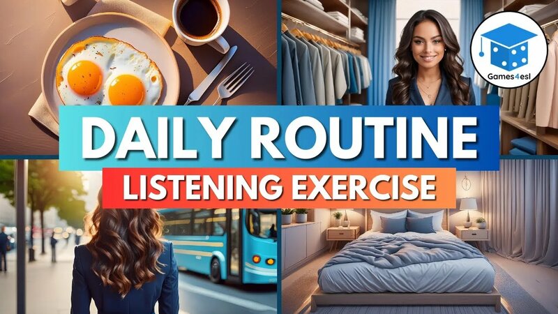 Daily Routine Listening Exercise | Learn & Practice English with a ...