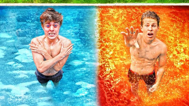 Hot vs cold pool challenge!! - Watch online in Yandex video search