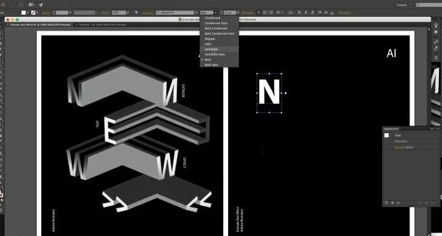Extrude Text Effect in Adobe Illustrator | Halftone & Isometric ...
