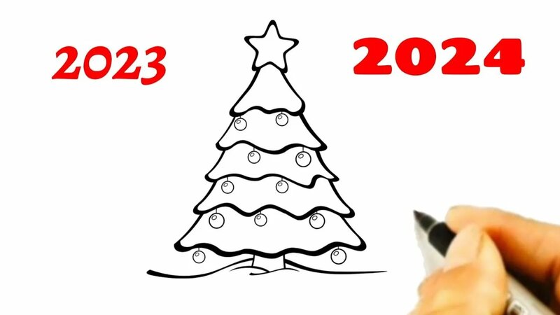 Yangi yil archasi rasmini chizish /rasm chizish /Расм чизиш /как ...