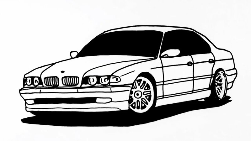 How to draw Bmw Car step by step || Araba çizimi Bmw #2
