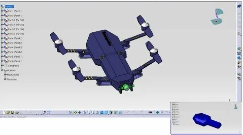 3d modelling of drone in Catia| part-1 design| full tutorials|#Catia # ...