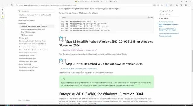 Как установить Windows Driver Kit в Visual Studio - Смотреть онлайн в ...