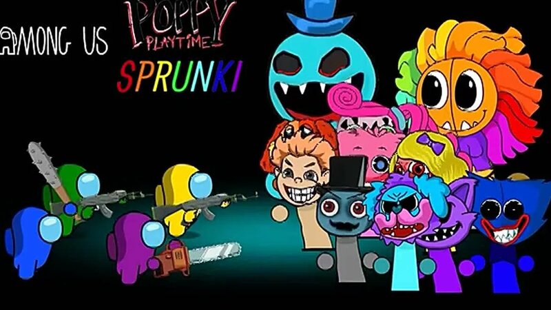 어몽어스 Among Us VS Sprunki Poppy playtime 1-4 | Funny Among US Animation ...