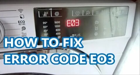 How to fix error code E03 on hoover washing machine when water not ...