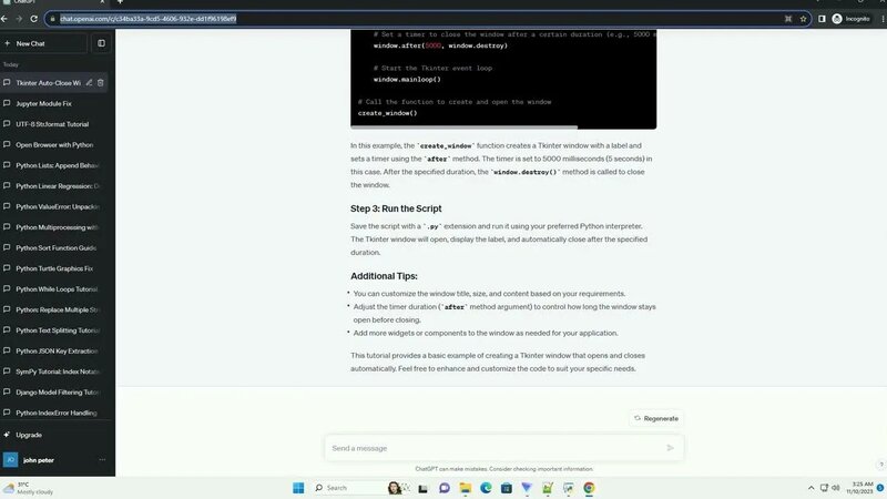 How Can I Get a Python Tkinter Window Open And Close By Itself - Yandex ...