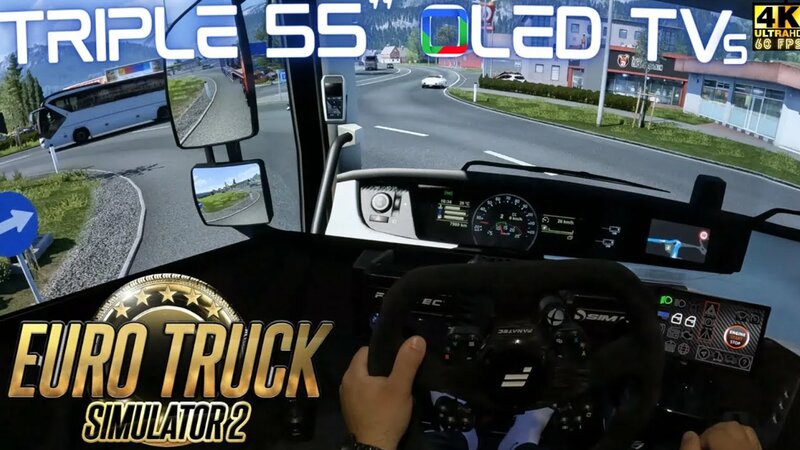 ETS 2 Triple Screen Setup - Austrian Mountains | Fanatec CSL DD ...