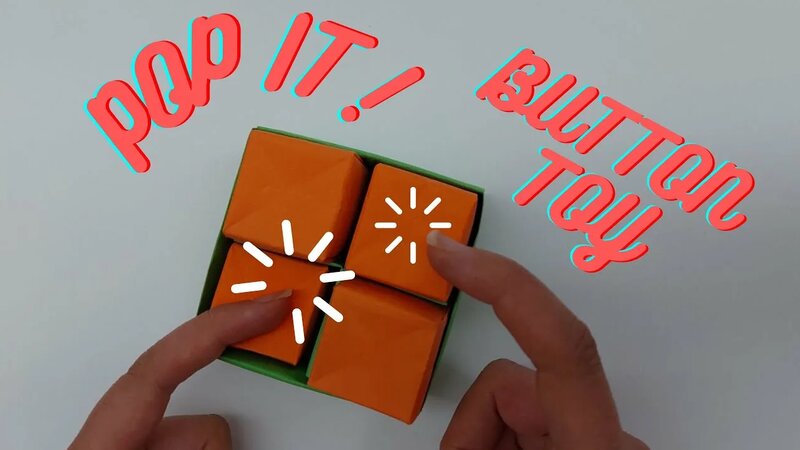 Origami POP IT Button Fidget toy (HOW TO MAKE Origami Button ) origami ...