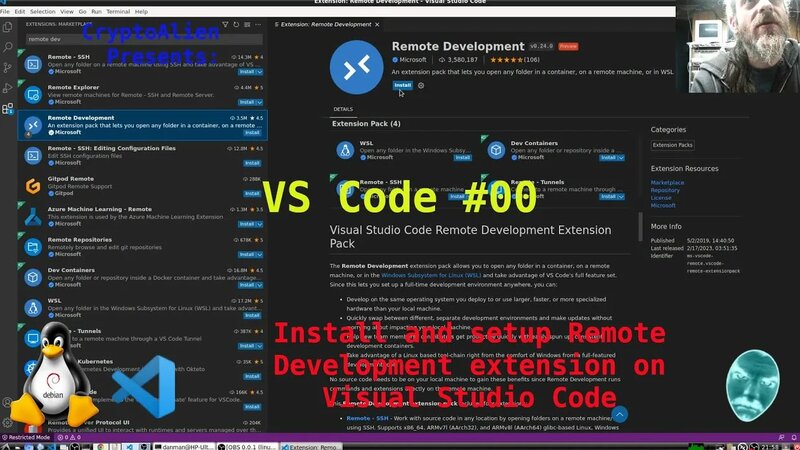 VS Code #00 - Install and setup Remote Development extension on Visual ...