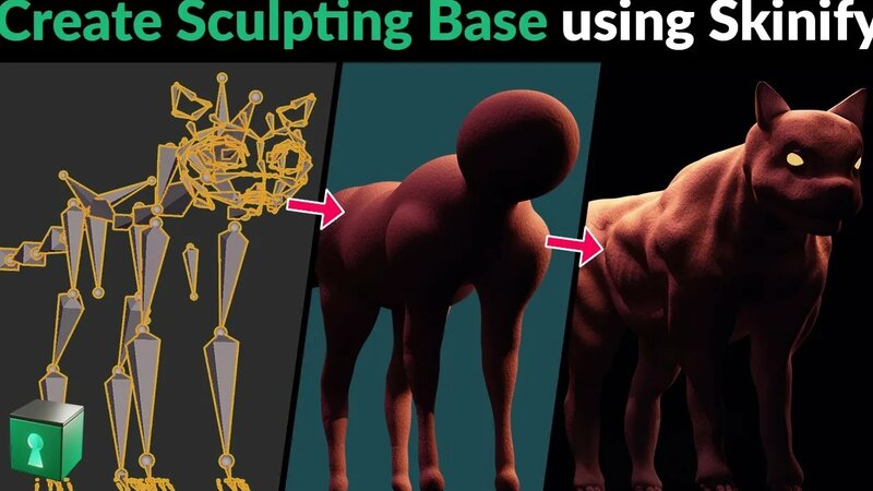 Blender Secrets - Create a Sculpting base mesh with the Skinify add-on ...