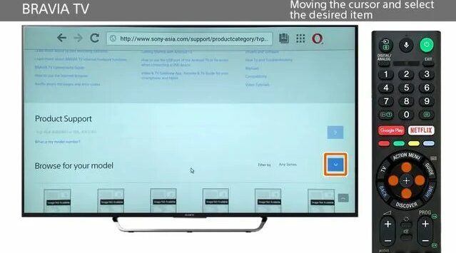 Sony Bravia - How to use the Internet Browser (Opera TV Browser) on ...