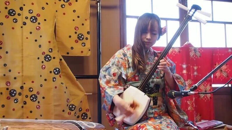 Traditional Japanese Modern Music Shamisen Great Playing Style — Видео ...