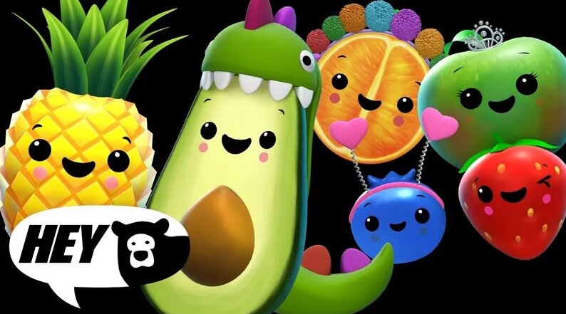 Фрукты танцуют! — Hey Bear Sensory — Dancing Fruit! — Partytime with ...