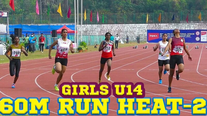 60m Sprint U14 Girls Heat-2 32nd South Zone National Junior Athletics ...