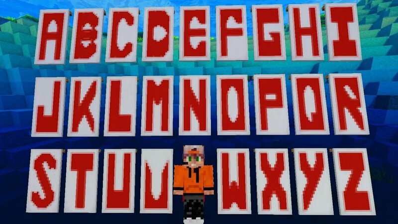 Minecraft Banner Alphabet Tutorial! Letter Banners in Survival ...