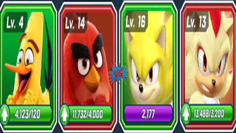 Sonic Forces - Angry Birds (Chuck, Red) vs Movie Super Runners (Sonic ...