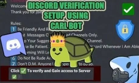 Make Discord Verification System using Carl-Bot | Reaction Role Verify ...