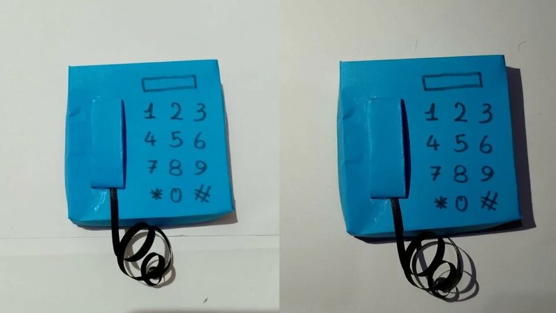 How to make Paper Telephone/DIY Cute Telephone/ DIY Origami Craft ...
