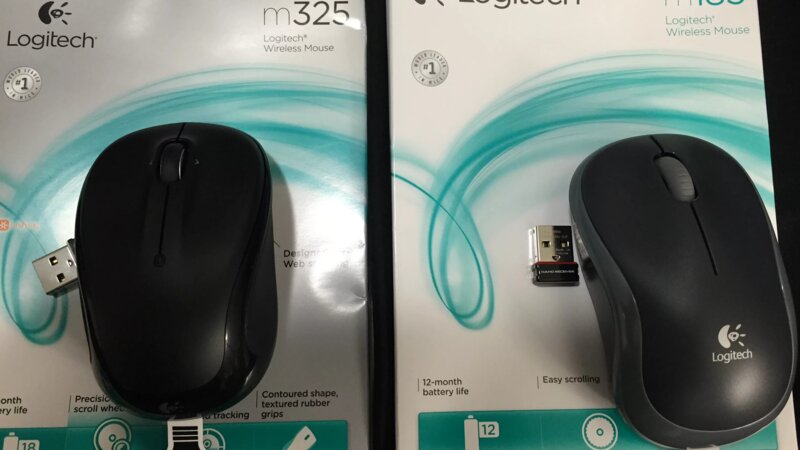 Logitech M185 and M325 Wireless Mouse Unboxing and Comparison