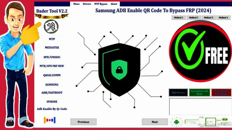 all Samsung frp tool 2024 ADB Enable QR code To Bypass FRP 2024 / Bader ...