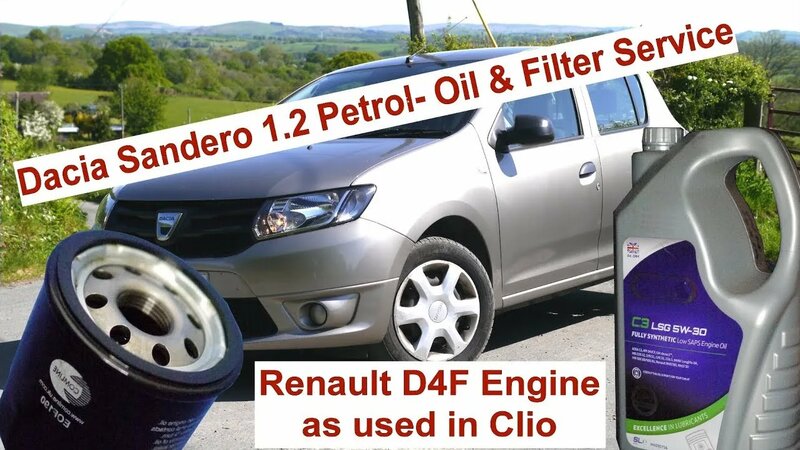 2014 Dacia Sandero / Renault Clio Oil & Filter Change on 1.2cc D4F ...