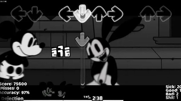 Oswald vs Mickey Mouse Good Ending Main Full Week | Friday Night Funkin ...