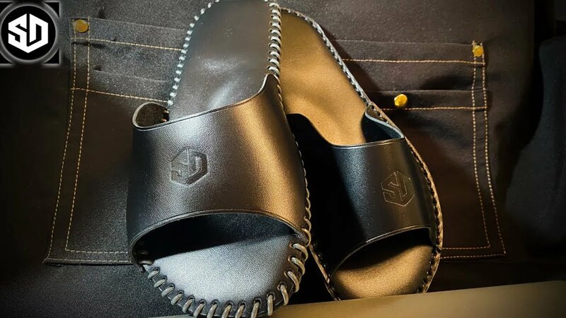 [SD Leather] Тапочки из кожи V2. Ручная работа. Выкройка [Free Pattern ...