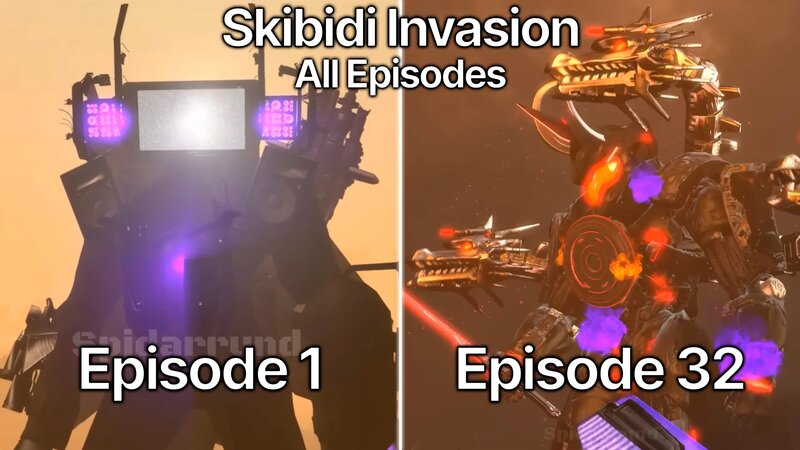 Skibidi Invasion 1 - 32 All Episodes & Extra Scenes (60 FPS Remastered ...