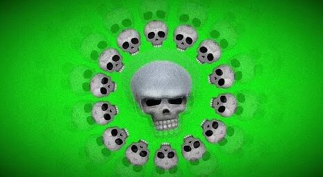 Skull face green screen round | Green screen template #animation # ...