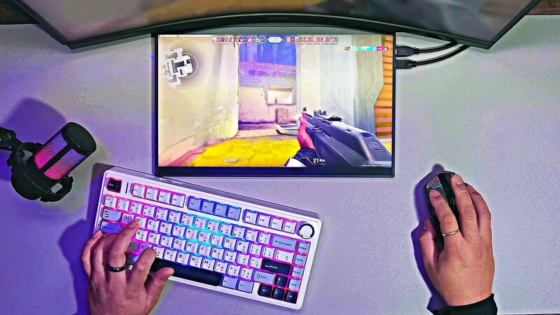 AULA F75 75% Keyboard Sound ASMR | Valorant 144Hz Smooth Relaxing ...