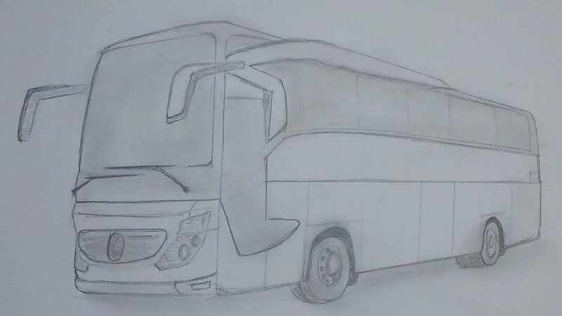 Kolay Otobüs Çizimi-Mercedes Benz Travego Otobüs Çizimi-How to draw a ...