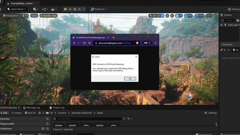 Fix "GPU Crashed or D3D Device Removed" error in Unreal Engine 5 ...