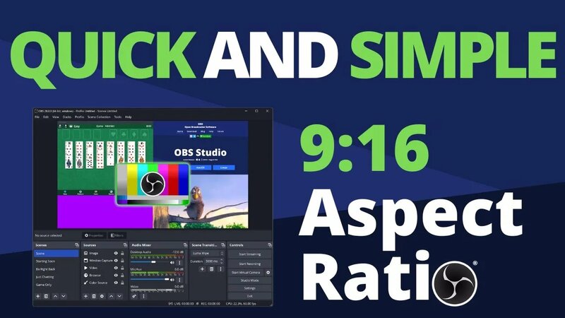How to Change OBS Studio Aspect Ratio in 60 Seconds | 16:9 to 9:16 ...