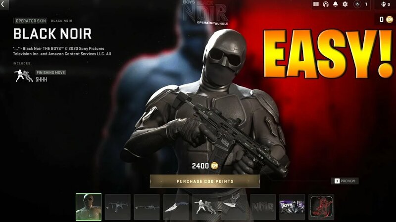 How to get the Black Noir operator skin Early FREE in Call of Duty: MW2 ...