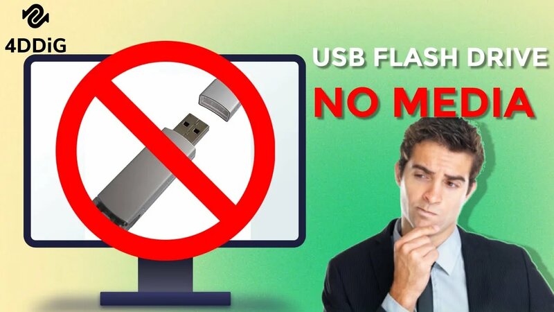 [2026 Update] How To Fix USB Flash Drive No Media? | USB Flash Drive No ...