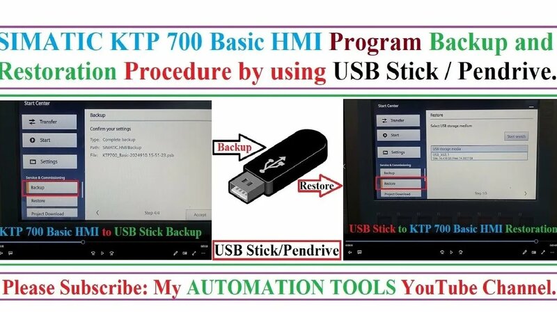 Simatic KTP 700 Basic HMI Program Backup & Restoration Procedure by ...