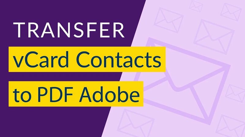 vCard VCF to PDF Converter I Save Android Contacts to PDF I Export VCF ...
