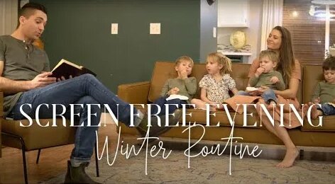 Screen Free Family Evening Routine // Winter 2023 //Family of Six