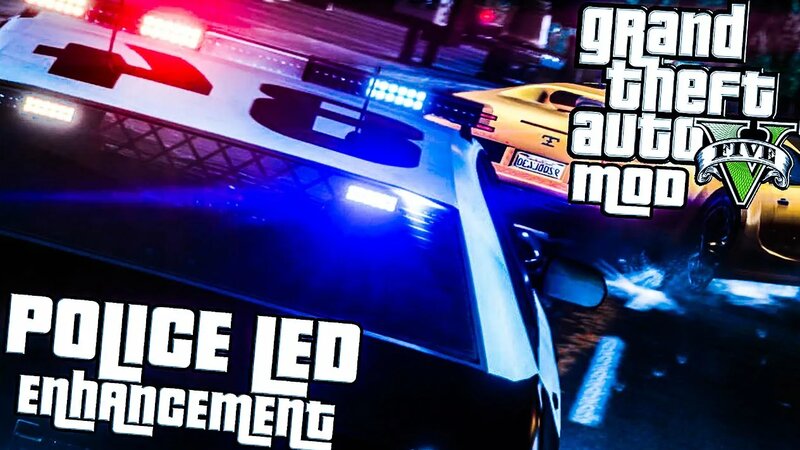 GTA 5 PC: LED Emergency Light Improvement Mod (Grand Theft Auto V ...