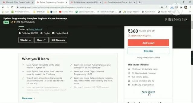 Udemy Free Certificate Courses Microsoft Office Tips Python R Data ...