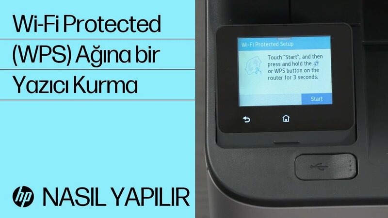 Wi-Fi Korumalı Kurulum Kullanarak HP Yazıcıyı Kablosuz Ağa Bağlama | HP ...