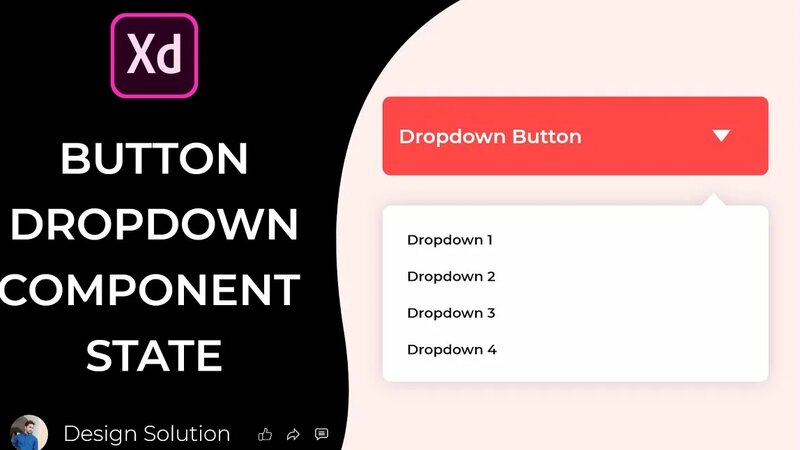 Adobe XD | How to Create a Dropdown Menu Component State | Tutorial ...