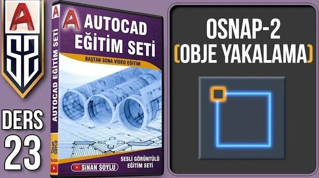 Autocad Dersleri 23 Osnap : Extension Insertion Perpendicular Tangent ...