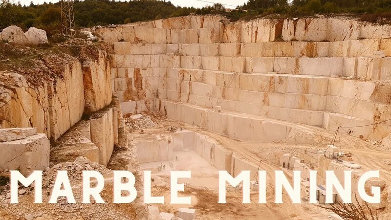 Marble Mining Quarrying Mermer Madenciliği Mermer Çıkarma Perforator ...