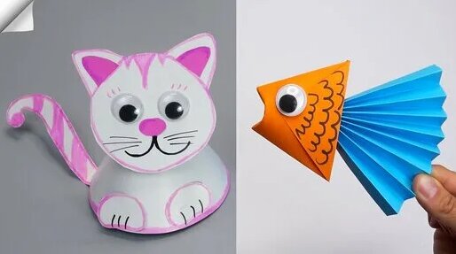 123 Easy Paper Crafts for kids - diy kids | 12 moving paper toys ...