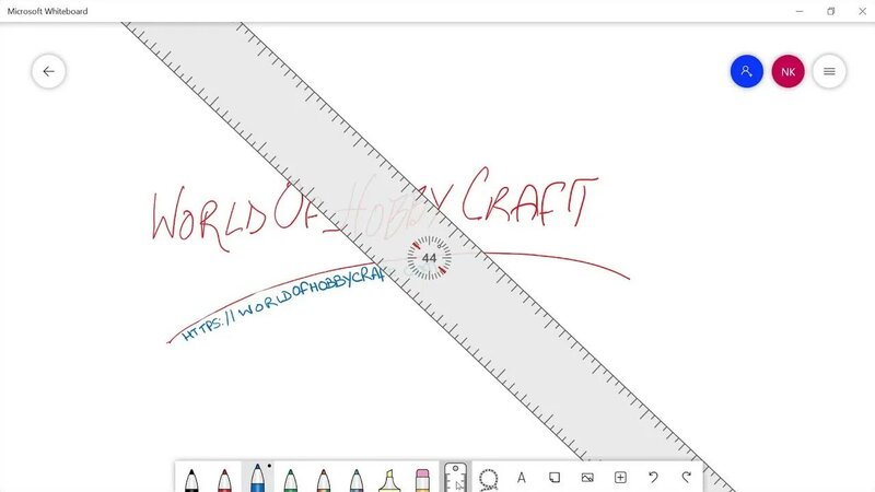 How to rotate ruler in Microsoft Whiteboard using a pen on drawing ...
