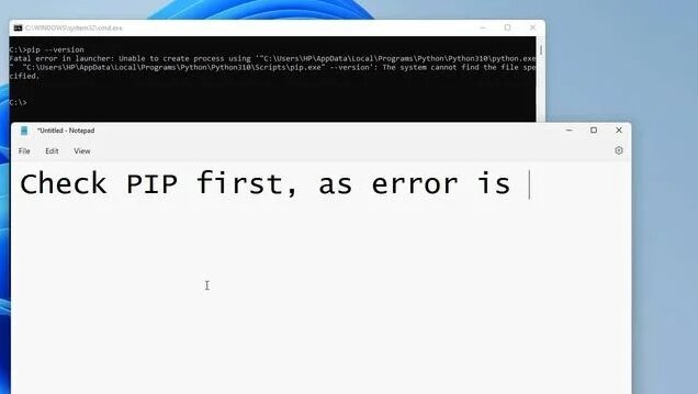 Python PIP Error: Fatal error in launcher: Unable to create process using. - Смотреть онлайн в ...