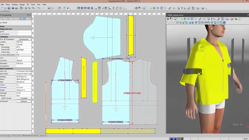 Pattern Design Software and 3D Sampling of Industrial Clothing